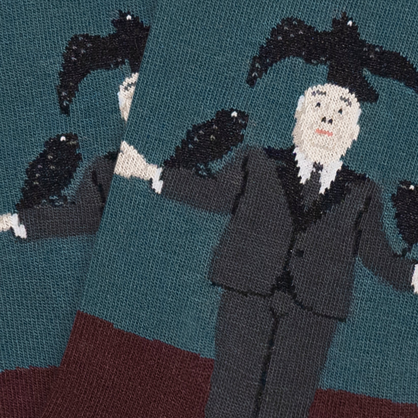 Hitchcock Crows Socks | Alfred Hitchcock x Jimmy Lion