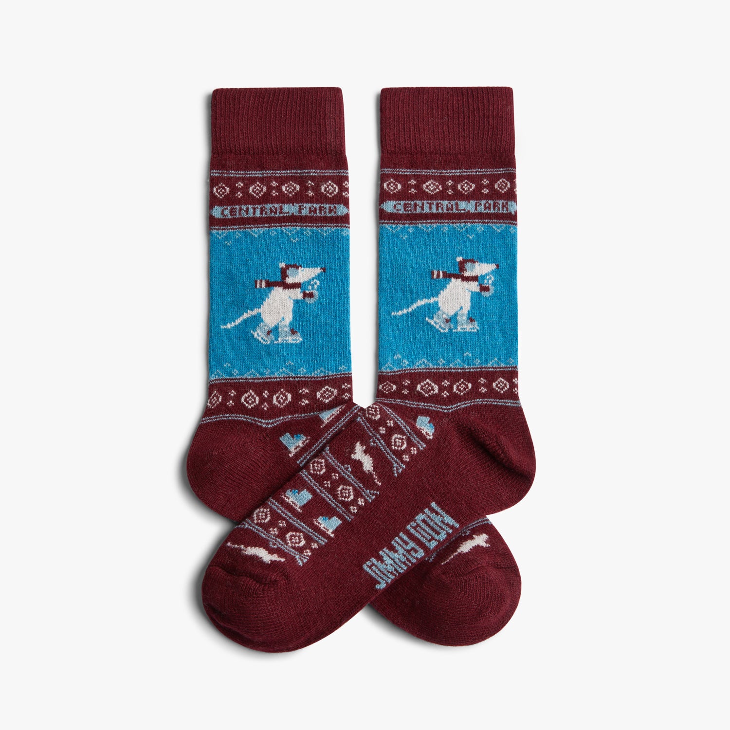 Winter Socks | Winter Skating Mouse design | Jimmy Lion